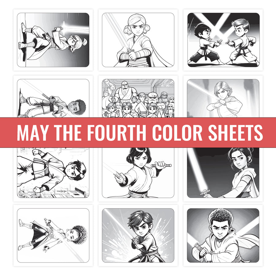 May the Fourth Be With You Coloring Sheets – Buzz-Makers