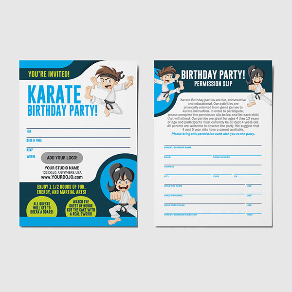 Karate Birthday Invitation – Buzz-Makers