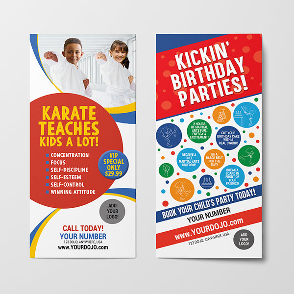 Karate Teaches | Birthday Rack Card – Buzz-Makers