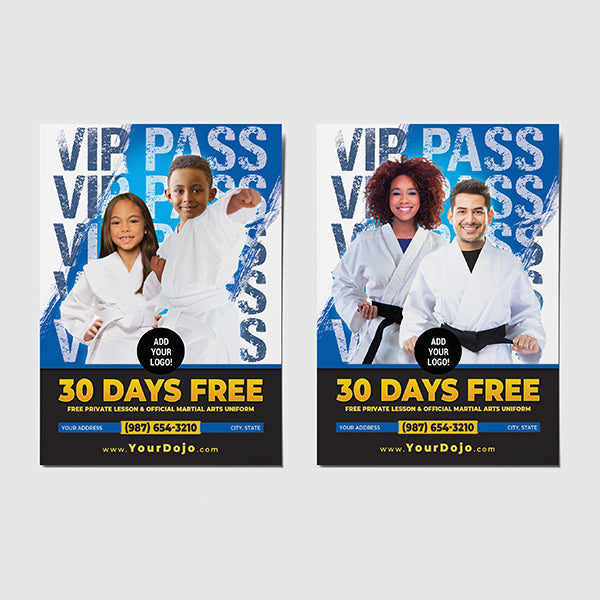 VIP Pass for Kids & Adults Martial Arts Postcard – Buzz-Makers