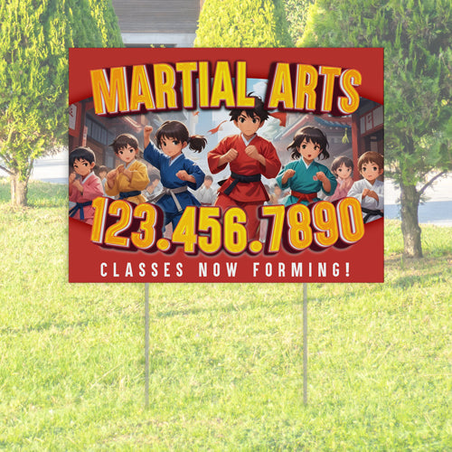 Martial Arts Classes Forming Yard Signs – Buzz-Makers