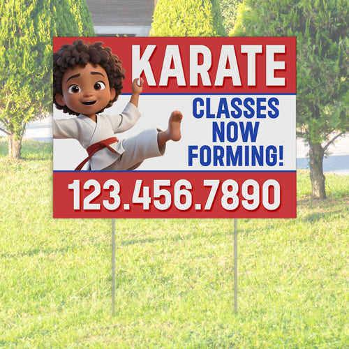 Karate Classes Forming Yard Signs – Buzz-Makers